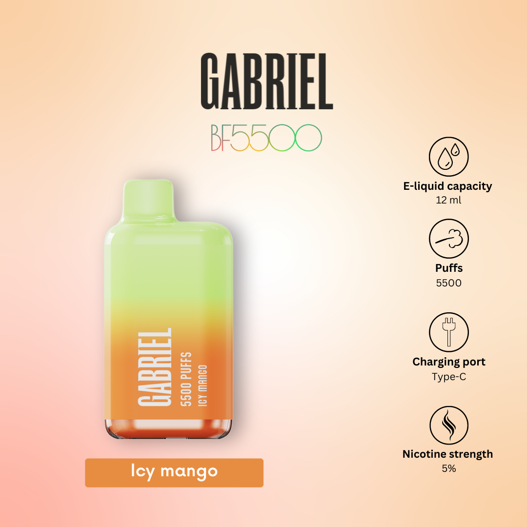 ICY MANGO - GABRIEL DISPOSABLE 5500 PUFFS – Galaxy Vapers