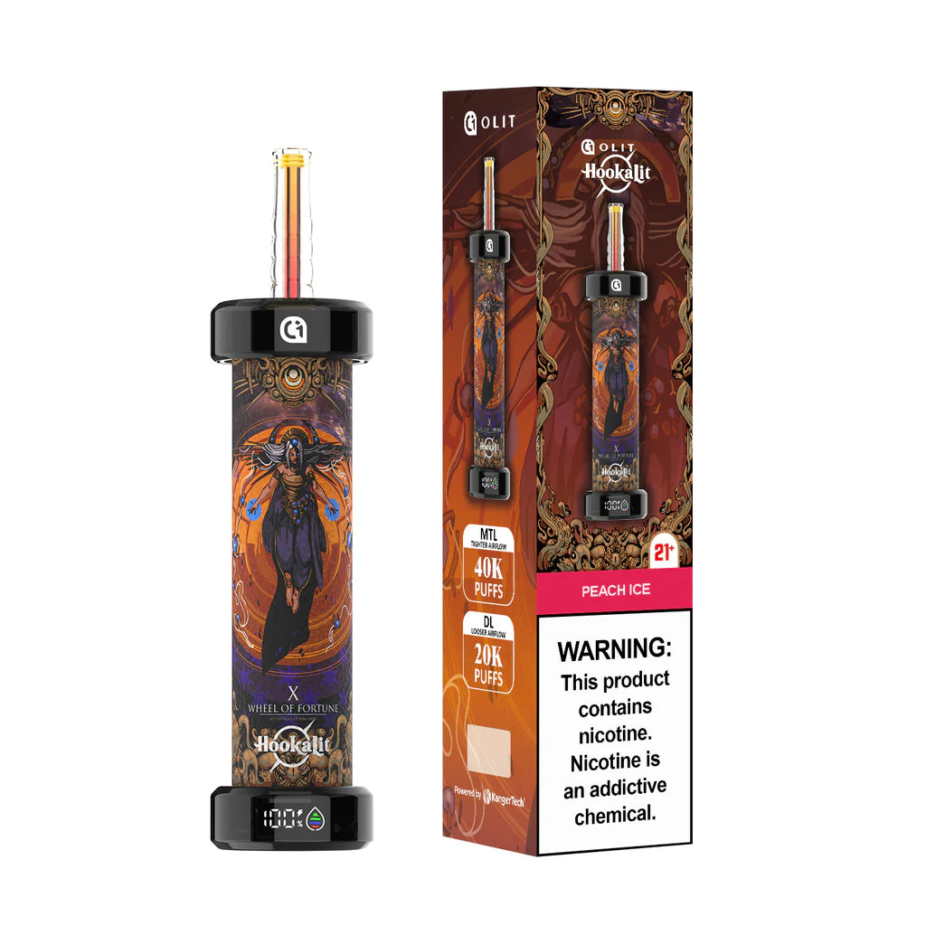 HOOKALIT DISPOSABLE 40K PUFFS - PEACH ICE – Galaxy Vapers